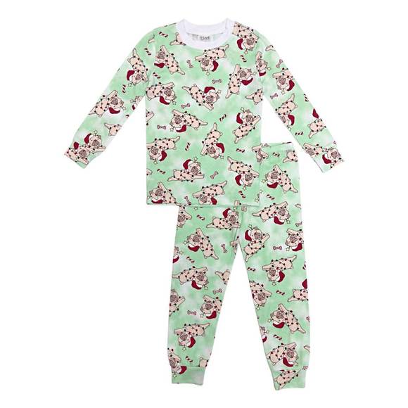 Esme | Pajamas | New Esme Kids Christmas Pug Twopiece Pajama Set In ...